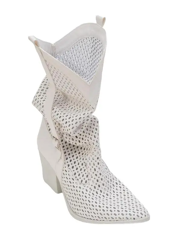 PROLOGUE SHOES Larry Cut-out Boots - White Faux Leather