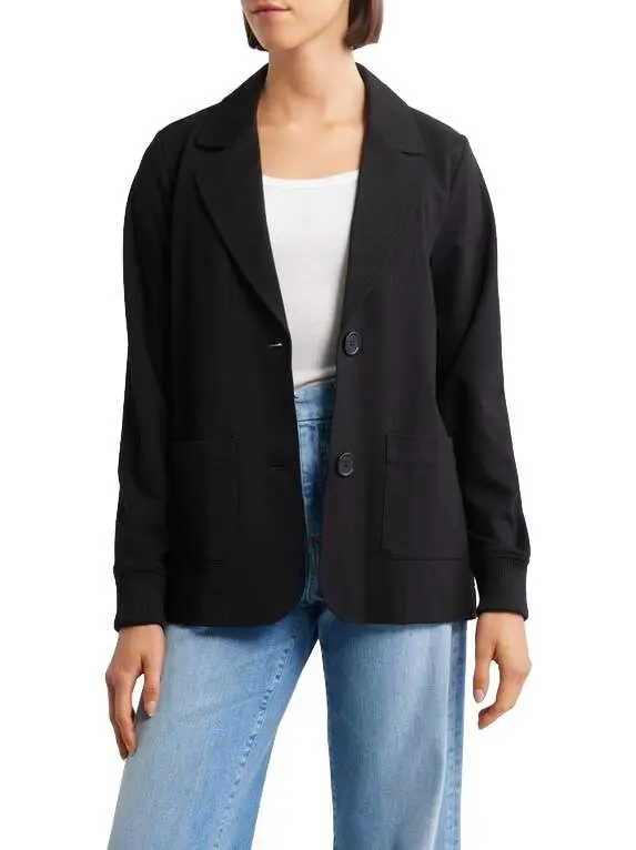 CITY BLUES Knit Blazer - Black