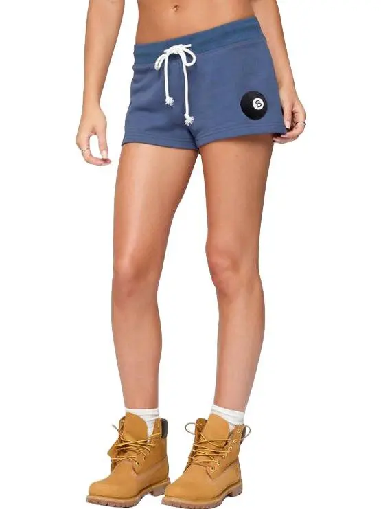 EDIKTED Billiard Drawstring Shorts - Blue