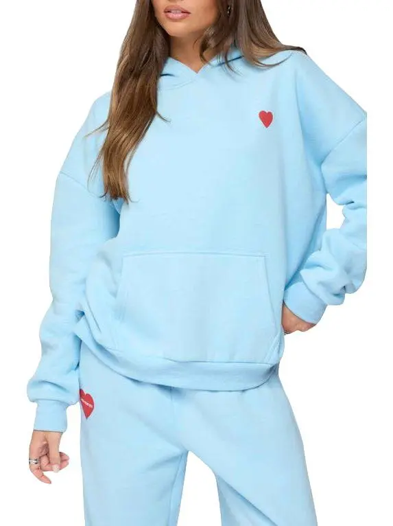 EDIKTED Call Me Hoodie - Light-blue