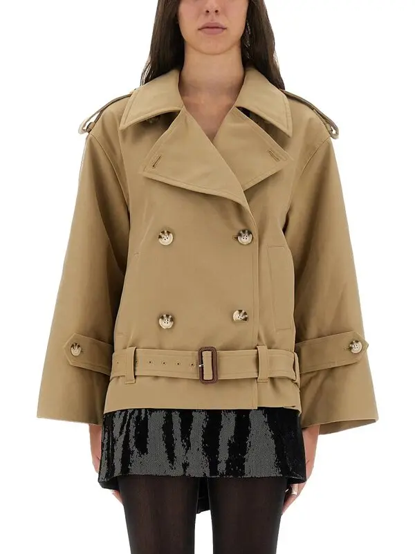 SELF-PORTRAIT Trench Jacket - Beige