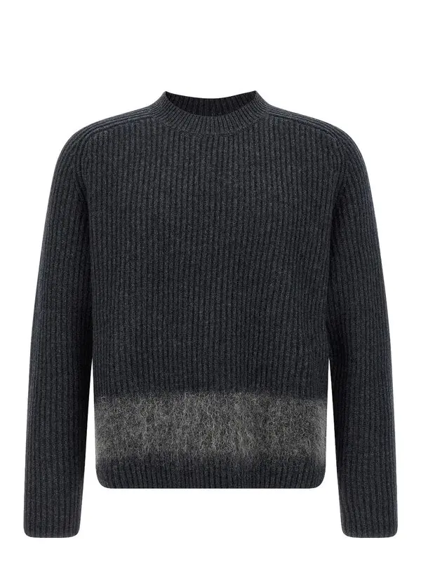 Dsquared2 Carded Wool Insert Sweater - Gray