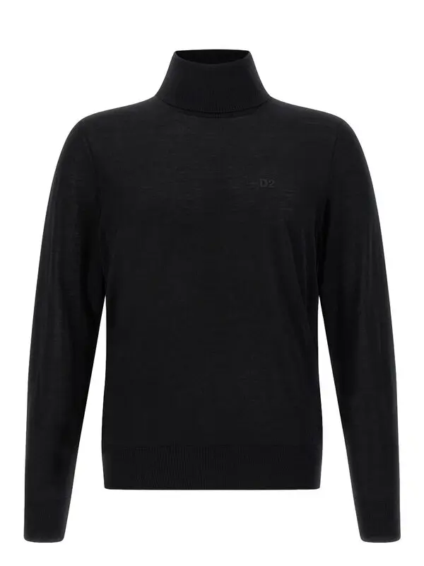 Dsquared2 Wool Turtleneck Sweater - Black