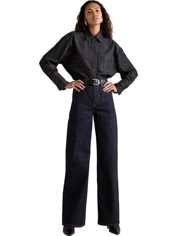 Banana Republic The Icon Classic Wide-leg Jean - Rinse Dark Wash