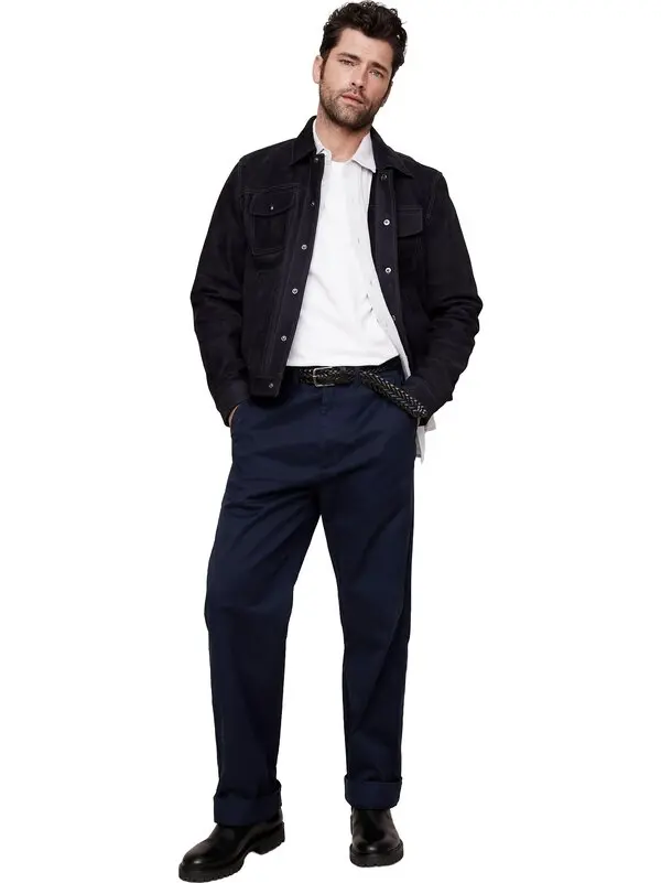 Banana Republic Relaxed Stretch Chino - Navy Blue
