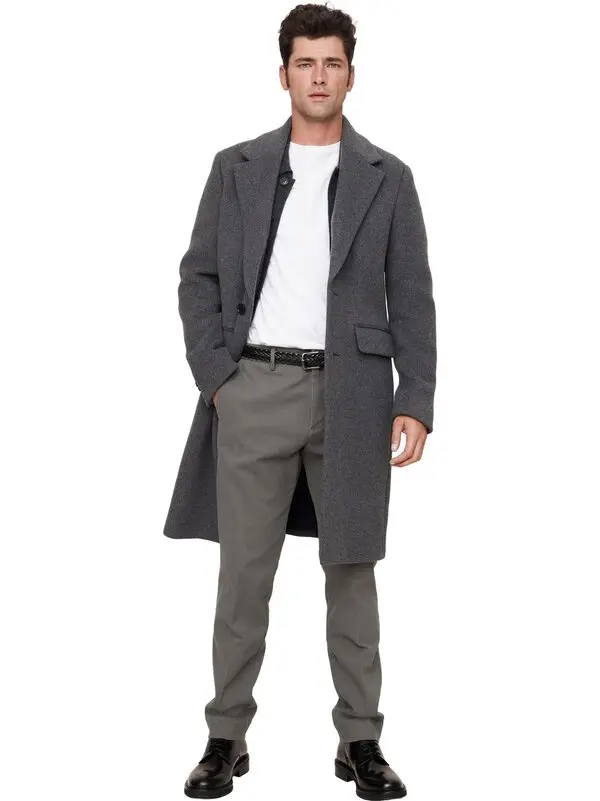 Banana Republic Slim Brushed Stretch Chino - Gray