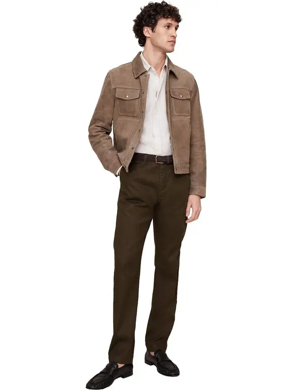 Banana Republic Athletic Slim Linen-cotton Chino - Brown