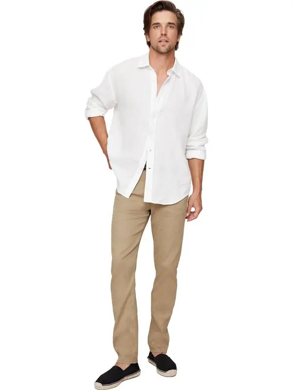 Banana Republic Slim Linen-cotton Traveler Pant - Khaki Beige