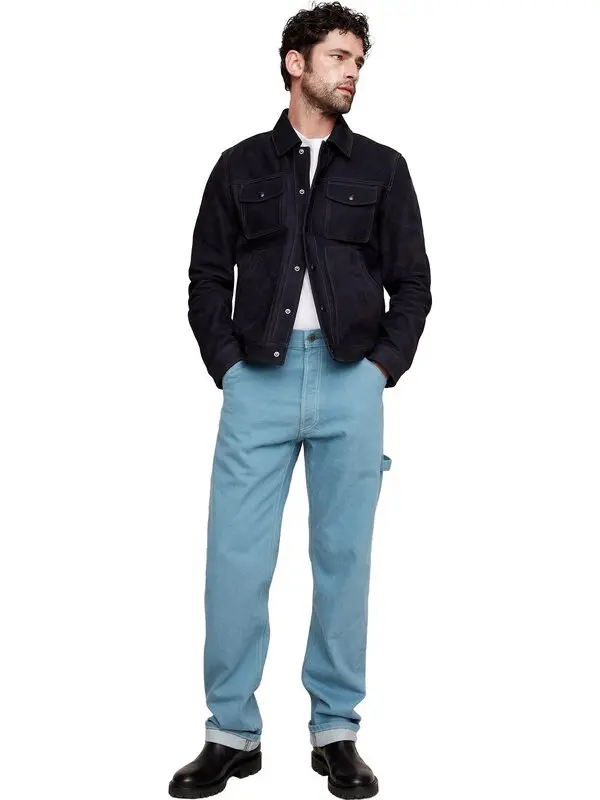 Banana Republic Straight Selvedge Utility Jean - Utility Blue