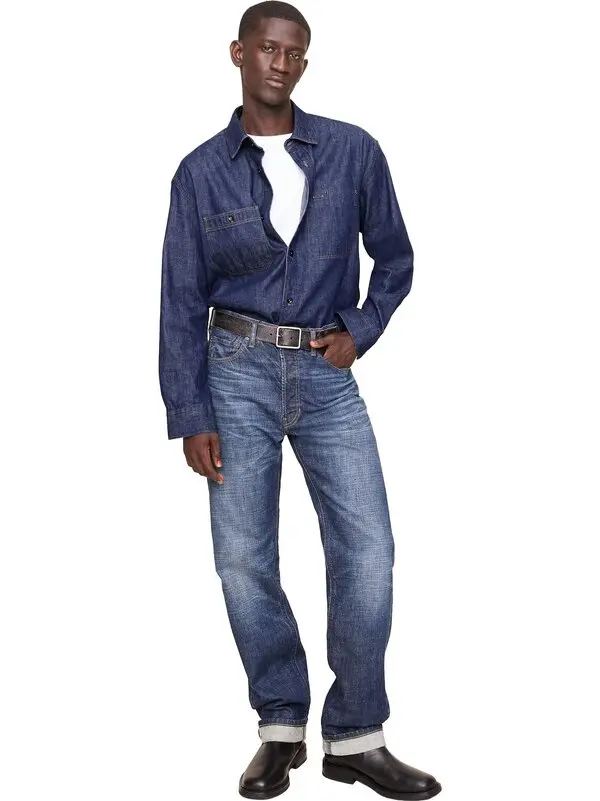 Banana Republic Relaxed-fit Denim Shirt - Rinse Dark Wash