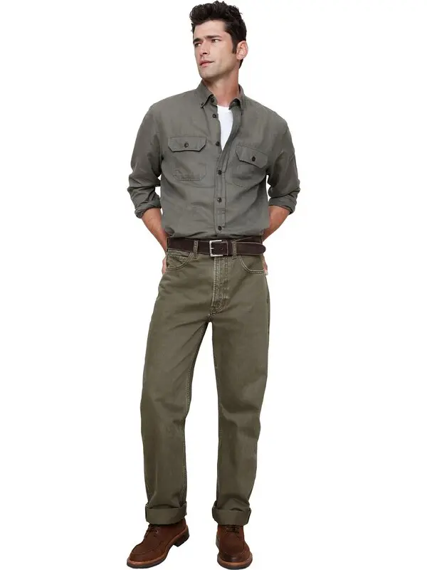 Banana Republic Straight Garment Dye Jean - Green Nori