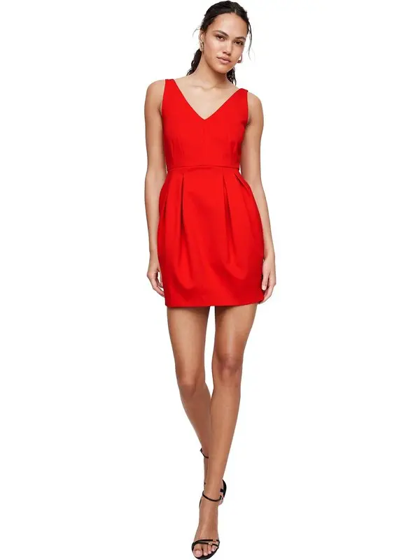 Banana Republic Everywhere Ponte Mini Dress - True Red