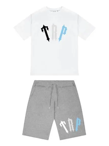 Trapstar Trp Shorts Set - White/ice