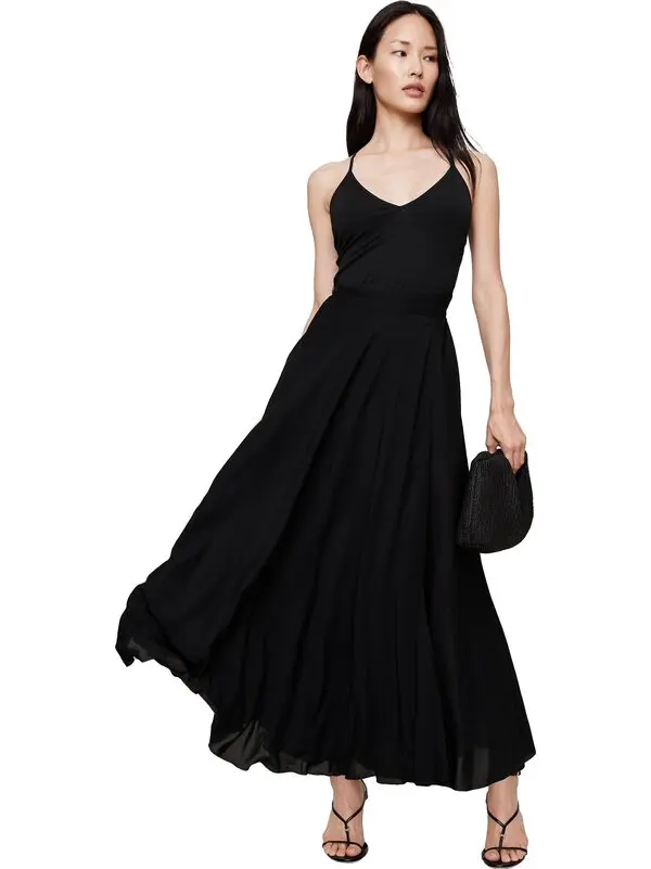 Banana Republic Cross-back Jersey Maxi Dress - Black