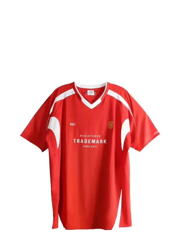 Vetements Paneled V-neck T-shirt - Red