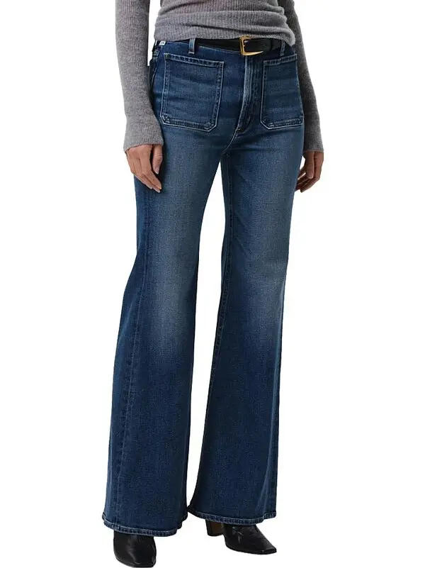Citizens Of Humanity Kimberly Patch Pocket High-rise Flare Leg Jeans - Abalone