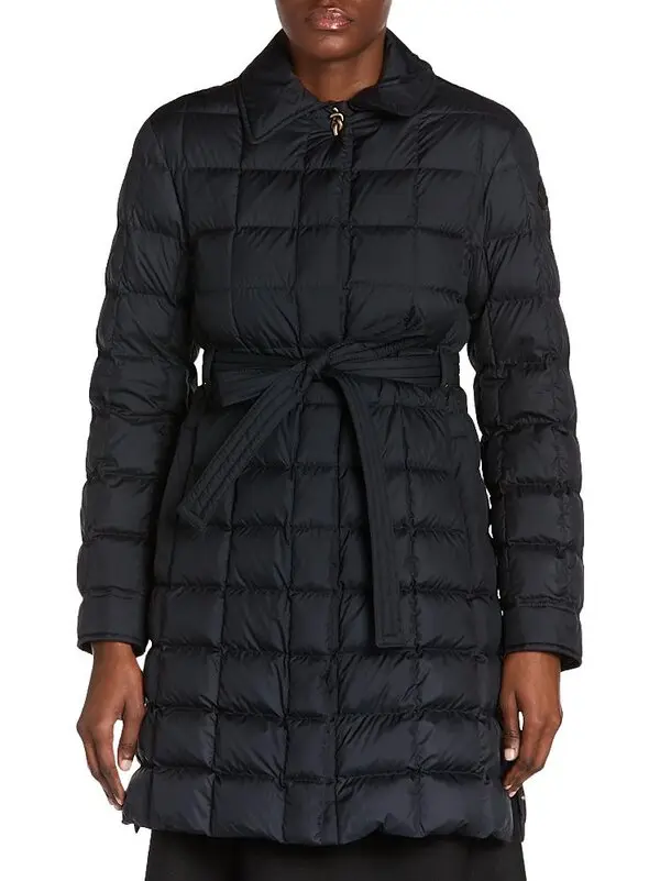 Moncler Gressillon Belted Puffer Coat - Blue