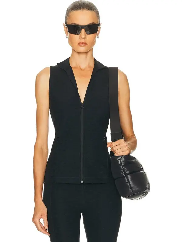 Beyond Yoga Venice Zip Front Vest - Darkest Night