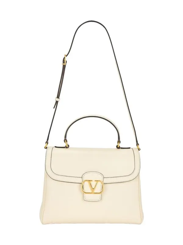 Valentino Garavani 9to5 Large Top Handle Bag - Butter White
