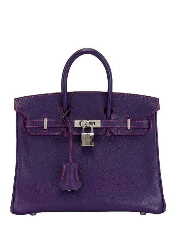 Hermès Epsom Birkin 25 Handbag - Bleu Iris