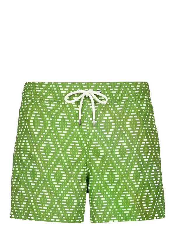 Frescobol Carioca Printed Board/boxer Swim Shorts - Green