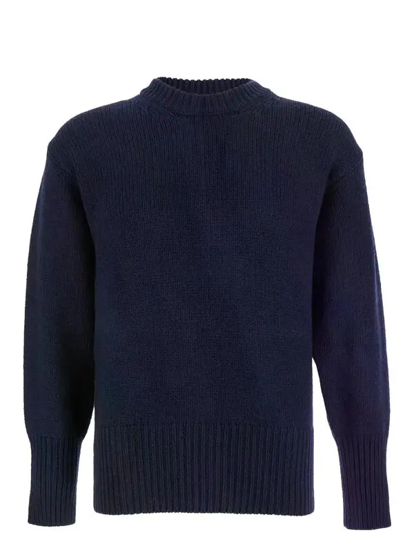 KANGRA Crew-neck Wool Sweater - Blue
