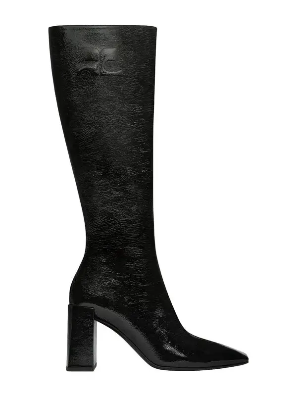 COURREGES Block-heeled Knee-high Boots - Black
