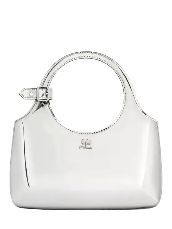 COURREGES Mini Holy Shoulder Bag - Silver