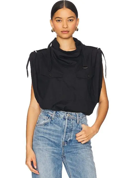 Isabel Marant Nemia Top - Faded Black