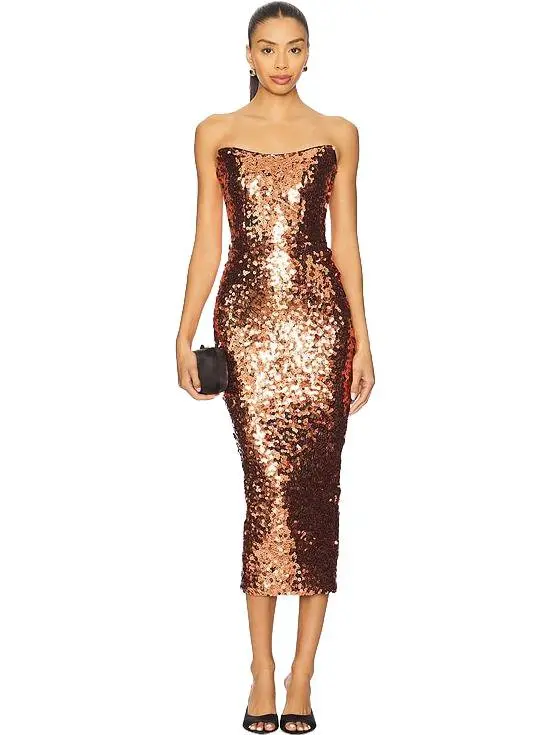 ZHIVAGO Aelita Sequined Dress - Ash Rose