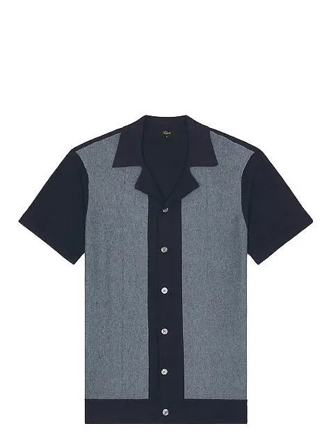 Rails Silas Short Sleeve Shirt In Navy - Navy Lagoon Stripe