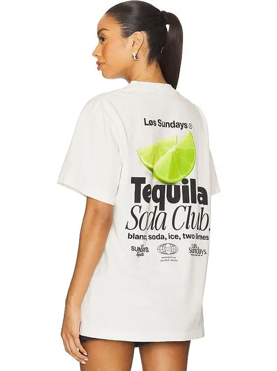 LOS SUNDAYS Tequila Soda Club Tee - Off White