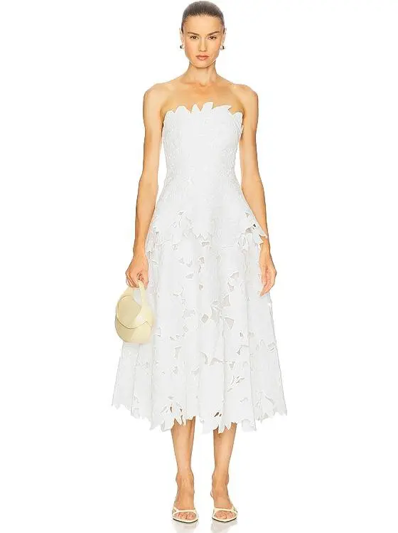 Simkhai Audrey Midi Dress - White