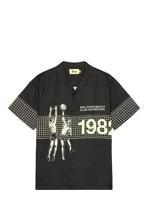 DUVIN DESIGN Serving Heat Buttonup Shirt - Black