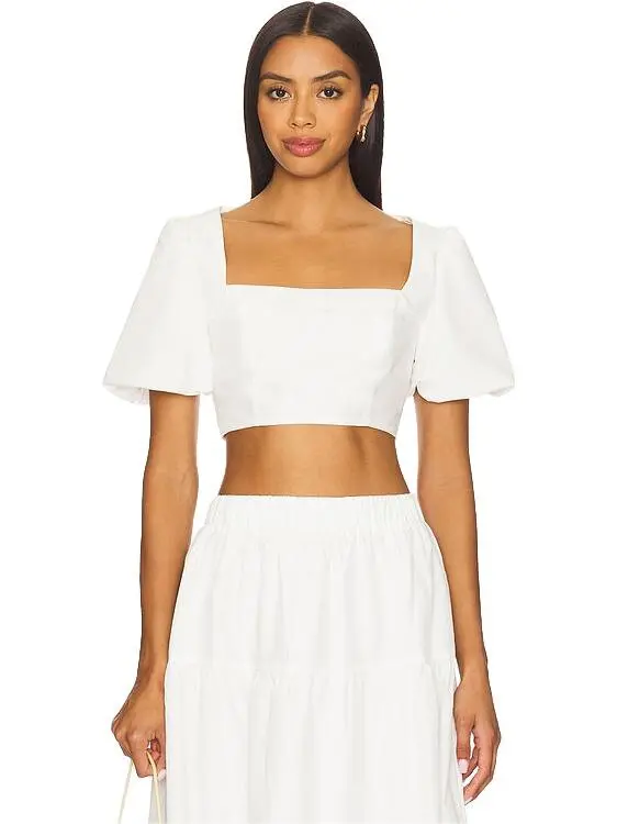 MORE TO COME Braline Top - White