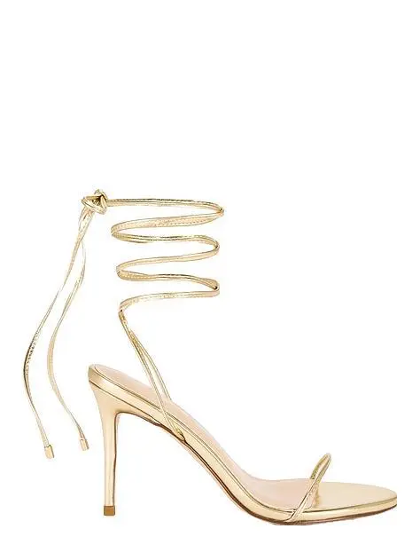 Femme La 3.0 Barely There Lace Up Heel - Gold