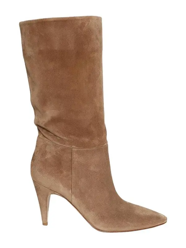 GIANVITO ROSSI Elise Suede Boots - Beige