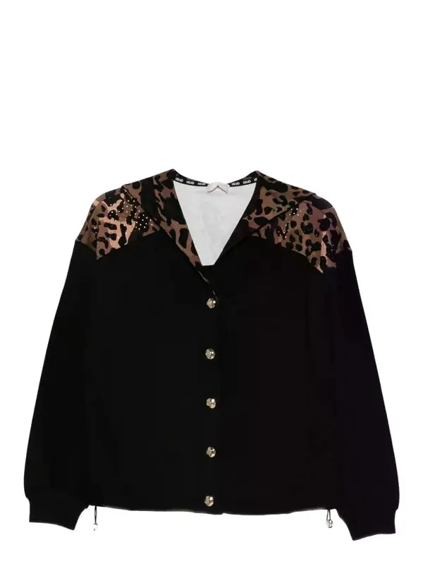 Liu Jo Leopard-print Button Cardigan - Black