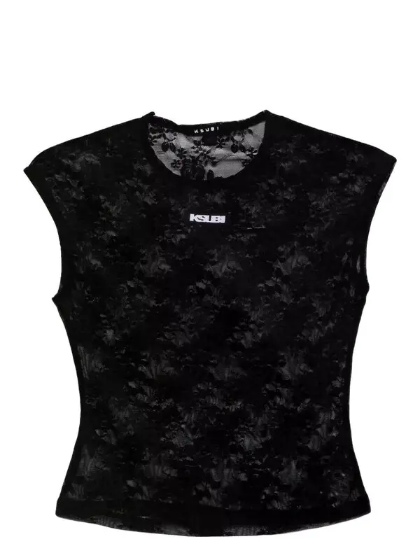 Ksubi Lace Detail Top - Black