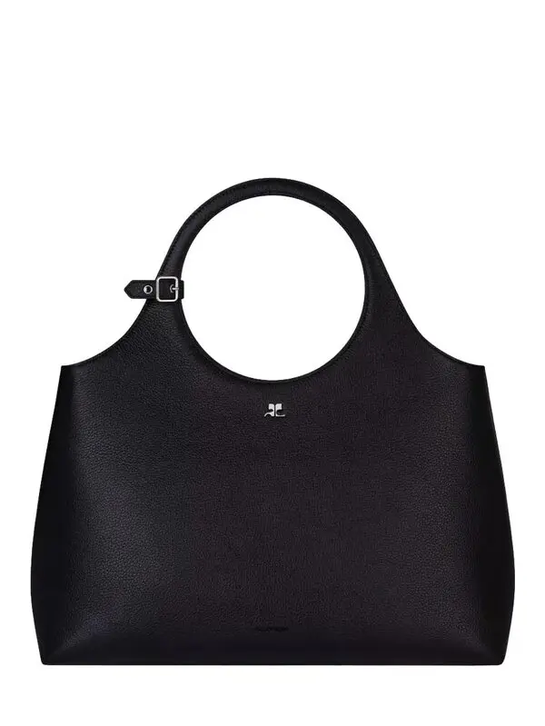 COURREGES Holy Day Leather Shoulder Bag - Black