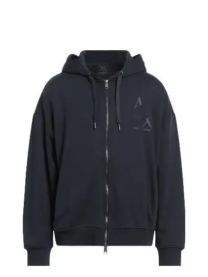 Armani Exchange Cotton-blend Zip-up Hoodie - Blue