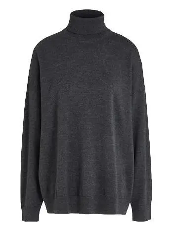 Massimo Alba Turtleneck Virgin Wool Top - Grey