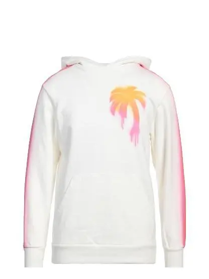 Palm Angels Cotton And Polyester Terrycloth Hoodie - Ivory