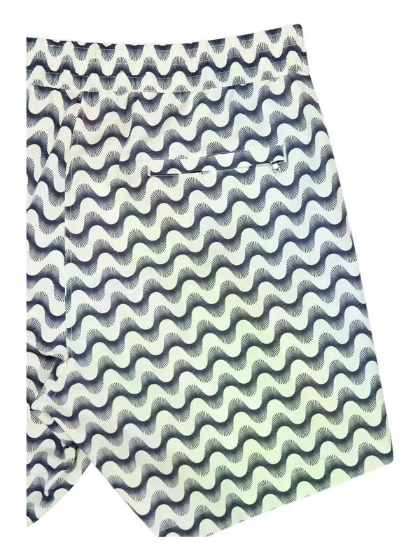 Frescobol Carioca Porto Wave-print Swim Shorts - White