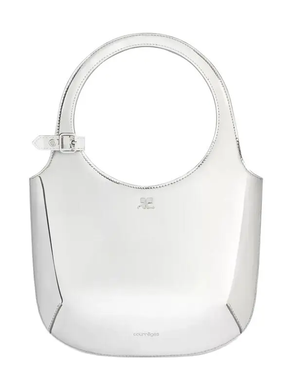 COURREGES Metallic Shoulder Bag - Grey