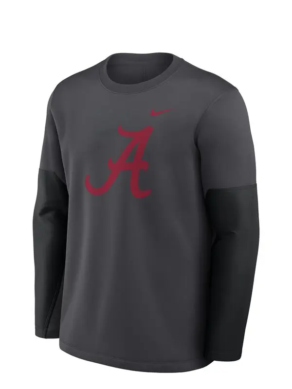 Nike Alabama Sideline Coach Therma-fit College Long-sleeve T-shirt - Grey