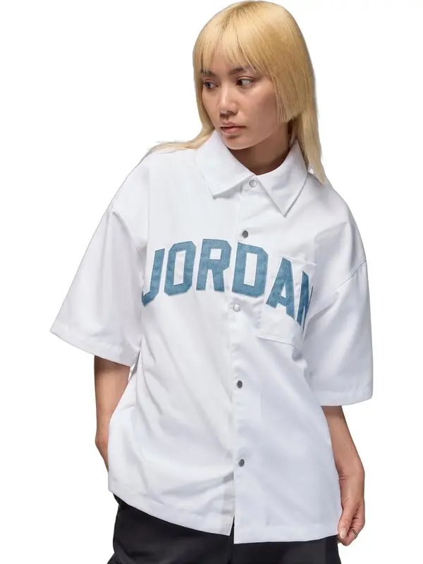 JORDAN Flight Woven Short-sleeve Top - White