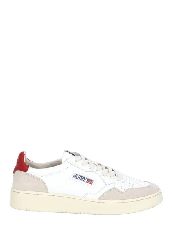 AUTRY Lace Up Leather Sneakers - White