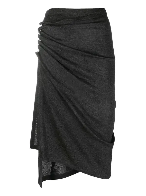 Rabanne Midi Pencil Skirt - Grey