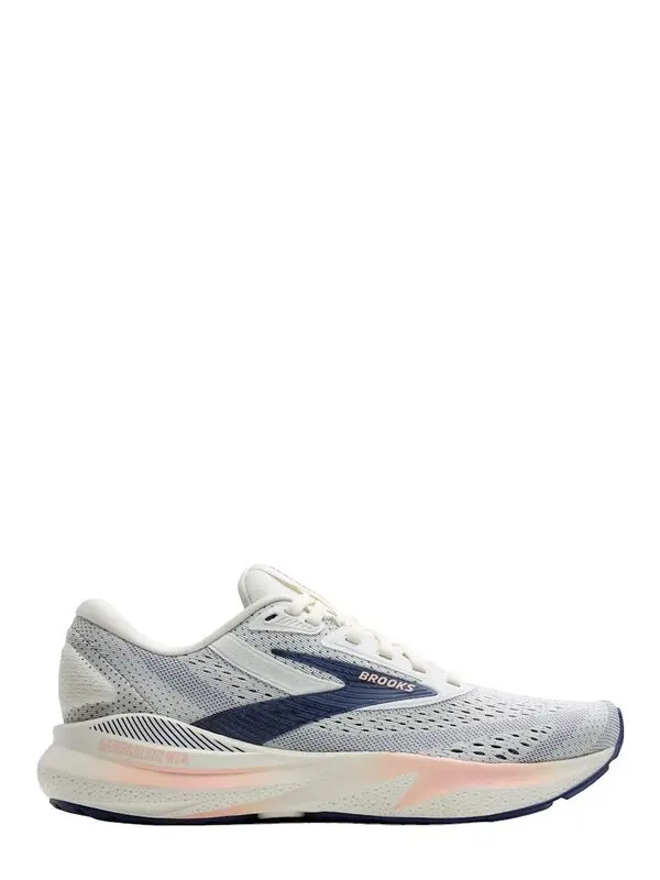 Brooks Lace Up Athletic Sneakers - Grey/blue Ribbon/peach